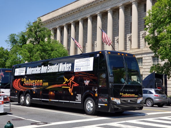 Anderson charter bus rental ready to serve